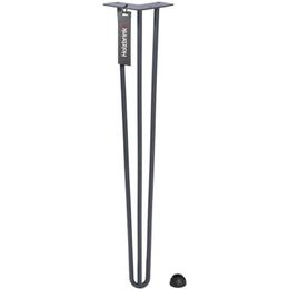 4 x Hairpin Tischbeine Metall 3-Stangen, Hairpin Leg Möbelfuß, Schwarz, 25 cm, HLT-13A-25-9005 - HOLZBRINK