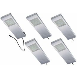 Thebo Led Edelstahl Unterbauleuchte Küche 5x3 w, Küchenleuchte Tadeo 3M - Warmweiss