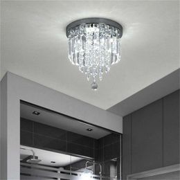Greelustr - Moderne LED-Deckenleuchten aus Kristall, Unterputz-Kronleuchter, Heimdekoration, 15 w, weißes Licht - Chrom