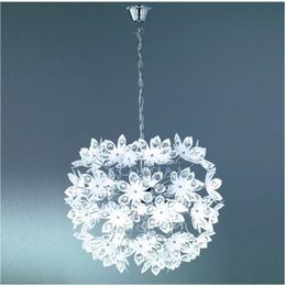 REALITY LEUCHTEN - Elegante led Pendelleuchte im floral Design mit Acryl Blüten & Steinen Ø50cm