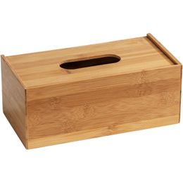 Bambus Kosmetiktuch-Box Terra, für handelsübliche, rechteckige Kosmetiktuchboxen, Braun, Bambus natur - braun - Wenko