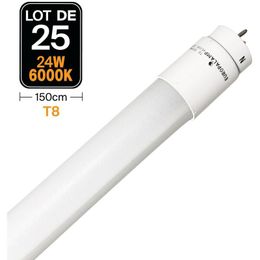 25 Tubes Neon led 25W 150cm T8 Blanc Froid 6000K Gamme Pro