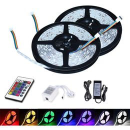 VINGO 10M LED Streifen set , RGB LED Stripe 5050 SMD, LED Strip 30 LEDs, LED not wasserdicht(IP20), mit 24 Tasten Fernbedienung