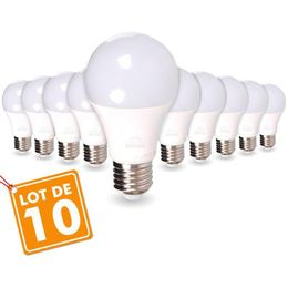 Arum Lighting - Menge von 10 LED-Lampen E27 14W Eq 100W Température de Couleur: Blanc chaud 2700K