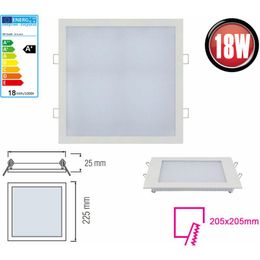 Braytron 10x 18W LED Panel 225 x 225mm Einbaustrahler Spot Einbauleuchte Kaltweiß 1360 Lumen Deckenleuchte Eckig