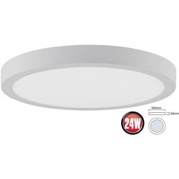 Braytron - 24W led Deckenleuchte Warmweiß 1850 Lumen Ø300 mm Aufputz Lampe Rund Decke Beleuchtung inkl. Trafo