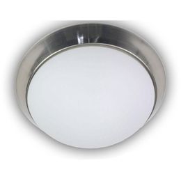 Niermann - LED-Deckenleuchte rund, Opalglas matt, Dekorring Nickel matt, ø 50cm