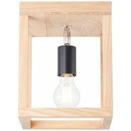 Lampe, Nerea Deckenleuchte 1flg eiche geölt, Holz/Metall, 1x A60, E27, 15W,Normallampen (nicht enthalten) - braun - Brilliant