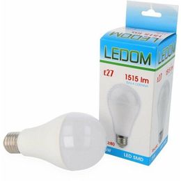 6 Stück] ledom E27 A65 Leuchtmittel 15W Warmweiß 3000K 1515 Lumen smd led Ra 80 Ersetzt 150W 220-240V Glühlampe Ø60mm Energiesparlampe