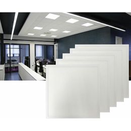 Braytron 1x led Panel 40W 62x62cm Eckig Weiß Kaltweiß Deckenleuchte Einbaustrahler Einbauleuchte Deckenstrahler Einbau Lampe inkl. Trafo