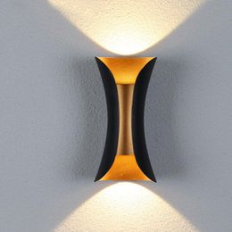 Einfache Wasserdichte led Wandleuchte Außenbereich Kreative Wohnzimmer Korridor Wandlampe InnenbereichWarmes Schwarz