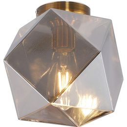 PRIVATEFLOOR Deckenlampe aus Kristall - Retro-Design-Deckenleuchte - Avo Grau transparent - Glas, Metall - Grau transparent