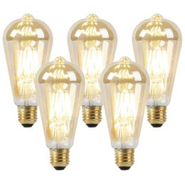 LUEDD Set mit 5 E27 LED-Lampen, dimmbar bis warmes Gold, 8 w, 806 lm, 2000-2700 k - Gold