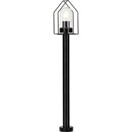 Brilliant - Lampe Home Außenstandleuchte schwarz/transparent 1x A60, E27, 60W, geeignet für Normallampen (nicht enthalten) IP-Schutzart: 44