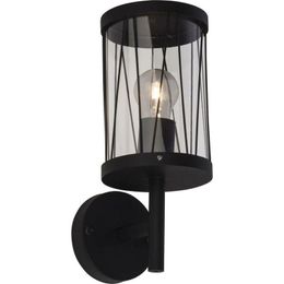 Brilliant - Lampe Reed Außenwandleuchte stehend schwarz matt 1x A60, E27, 60W, geeignet für Normallampen (nicht enthalten) IP-Schutzart: 44