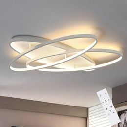 ZMH Deckenlampe LED Deckenleuchte Wohnzimmer - Dimmbar 62CM Wohnzimmerlampe Modern 76W Schlafzimmerlampe Deckenbeleuchtung mit Fernbedienung für