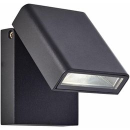 Brilliant Lampe Toya led Außenwandstrahler schwarz 1x 7W led integriert, 736lm, 4200K IP-Schutzart: 44 - spritzwassergeschützt Kopf schwenkbar - schwarz