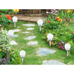Globo Led Solarkugeln Garten - 6er set, Leuchtkugel ø 10cm mit Erdspieß