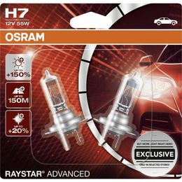 Osram Halogenlampe H7 Raystar Advanced +150% 12V 60/55W Beleuchtung