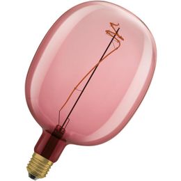 Osram Vintage 1906 LED-Lampe mit pinker Tönung, 4,5W, 220lm, Ballon-Form mit 170mm Durchmesser & E27-Sockel, warmweiße Lichtfarbe, dimmbares Filament, bis