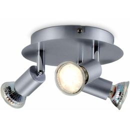 B.K.LICHT Led Deckenleuchte GU10 Spot-Leuchte Decken-Lampe 3-flammig Küche Büro Wohnzimmer - 50
