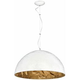 Licht-Erlebnisse Pendelleuchte E27 ø 62 cm Weiß Metall Modern Hängeleuchte - Weiß,Gold