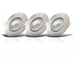 B.K.LICHT - 3x led Einbauspots dimmbar Deckenlampe Einbauleuchte schwenkbar 5W Spot Strahler - 50