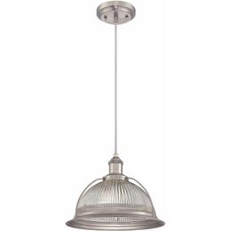 Westinghouse Pendelleuchte Retro Nickel und Klarglas mit 1 Lampe