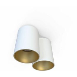 Licht-Erlebnisse - Deckenlampe GU10 Weiß Gold Modern Deckenleuchte - Weiß, Gold