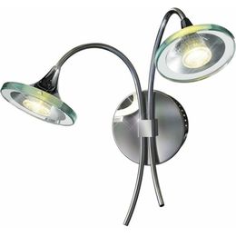 Licht-Erlebnisse Wandleuchte LED 3000 K Glas Modern Wandlampe - Chrom