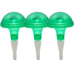 Konstsmide 3er-Set led Solarleuchte / Gartenleuchte assisi, IP44, grün, Höhe 27,5 cm