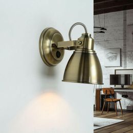 Licht-Erlebnisse - Wandlampe Metall verstellbar in Bronze E14 Industrial Design - Bronze