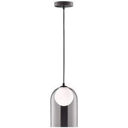 Licht-Erlebnisse Hängeleuchte Schwarz Weiß G9 Glas Schirme Modern Pendelleuchte - Schwarz, Weiß