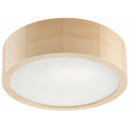 Licht-Erlebnisse - Deckenlampe Holz rund 27 cm Flur Wohnzimmer Deckenleuchte - Kiefer