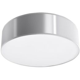 Licht-Erlebnisse - Moderne Deckenleuchte rund Ø35cm Grau blendarm Küche Flur Esszimmer Deckenlampe - Grau
