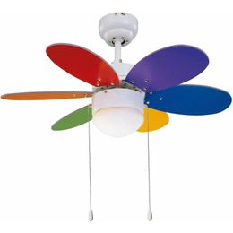 Sulion - Deckenventilator Rainbow Color 76 cm mit Licht