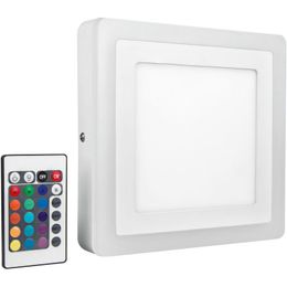LEDVANCE - Wand- & Deckenleuchte led color + white Square warmweiss 200mm 19W Aluminium IP20