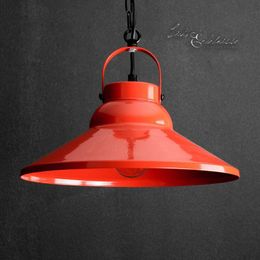 Licht-Erlebnisse - Pendelleuchte iron in Rot Küche Esstisch - Rot, Schwarz