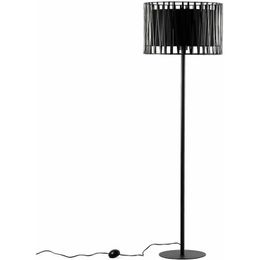 Licht-Erlebnisse Moderne Stehlampe Schwarz Wohnzimmer145 cm klein mina - Schwarz