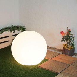 Licht-Erlebnisse - Kugellampe Gartenleuchte Weiß rund Ø80cm - Weiß