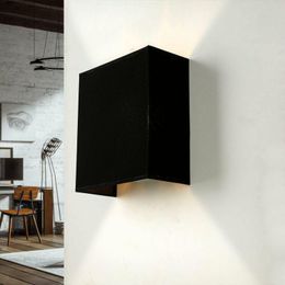 Licht-Erlebnisse - Schwarze Wandlampe Stoff Modern E27 blendarm alice - Schwarz