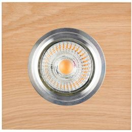 Licht-Erlebnisse - Einbaustrahler eckig Holz GU10 2700 k 320 lm Modern Einbaulampe - Eiche Geölt