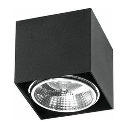 Licht-Erlebnisse - Deckenspot GU10 Grau Schwarz eckig Aluminium Deckenlampe - Schwarz