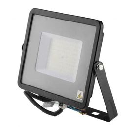 V-TAC PRO VT-56-B-N 50W Led Flutlicht schwarz slim Chip Samsung smd Hohe Lumen 115LM/W Kaltweiß 6500K IP65 - SKU 21761 - Schwarz