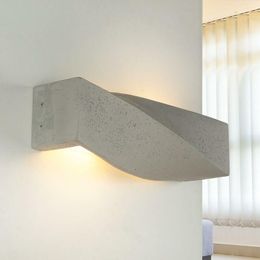 Licht-Erlebnisse Betonlampe Wand Up Down Modern Wohnzimmer Flur 2x E27 - Grau