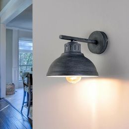 Licht-Erlebnisse - Wandlampe innen Beton Optik Vintage E27 Küche - Grau-Patina