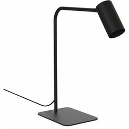 Licht-Erlebnisse Schreibtischlampe Schwarz GU10 40 cm Metall Modern Tischleuchte - Schwarz