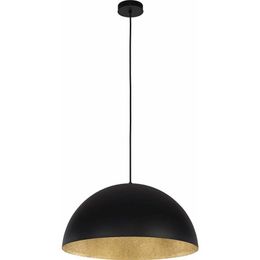 Licht-Erlebnisse Hängeleuchte ø 50 cm E27 Schwarz Metall Modern Pendelleuchte - Schwarz,Gold