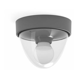 Licht-Erlebnisse - Badezimmerleuchte Grau IP44 E27 Modern Badlampe - Grau, Transparent