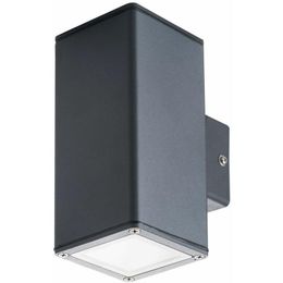 Licht-Erlebnisse Außenleuchte Wand Up Down Anthrazit IP44 GU10 Aluminium Modern Außenwandlampe